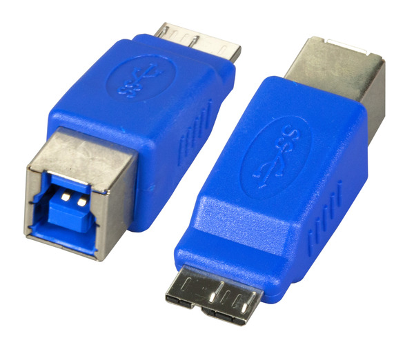 USB3.0-Adapter, Buchse B - Stecker -- Micro-B, blau,EB549
